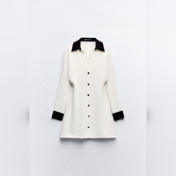 Zara | Dresses | Zara Contrast Trim Mini Dress | Poshmark